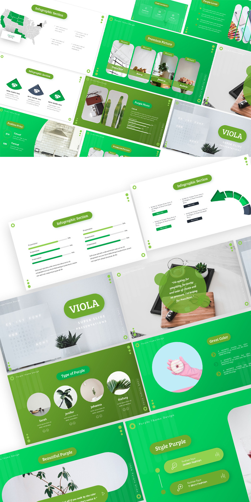 Viola Super Slides Powerpoint Template - TemplateMonster