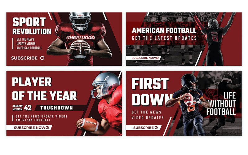American Football Youtube Thumbnail Template