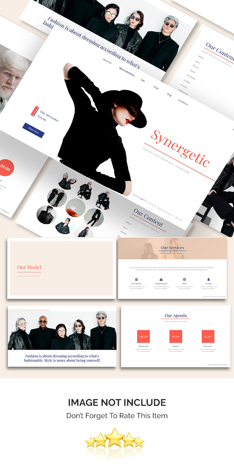 Synergetic Fashion Powerpoint Template - TemplateMonster