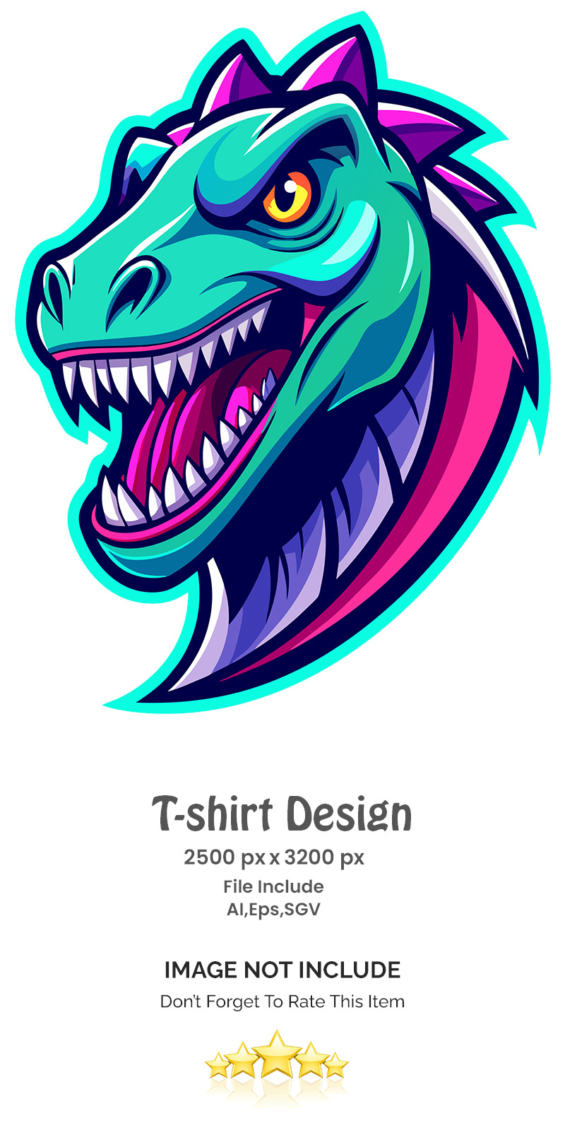 T Rex Head Logo Dinosaur T Rex TRX 3D Badge Custom Fender Grille