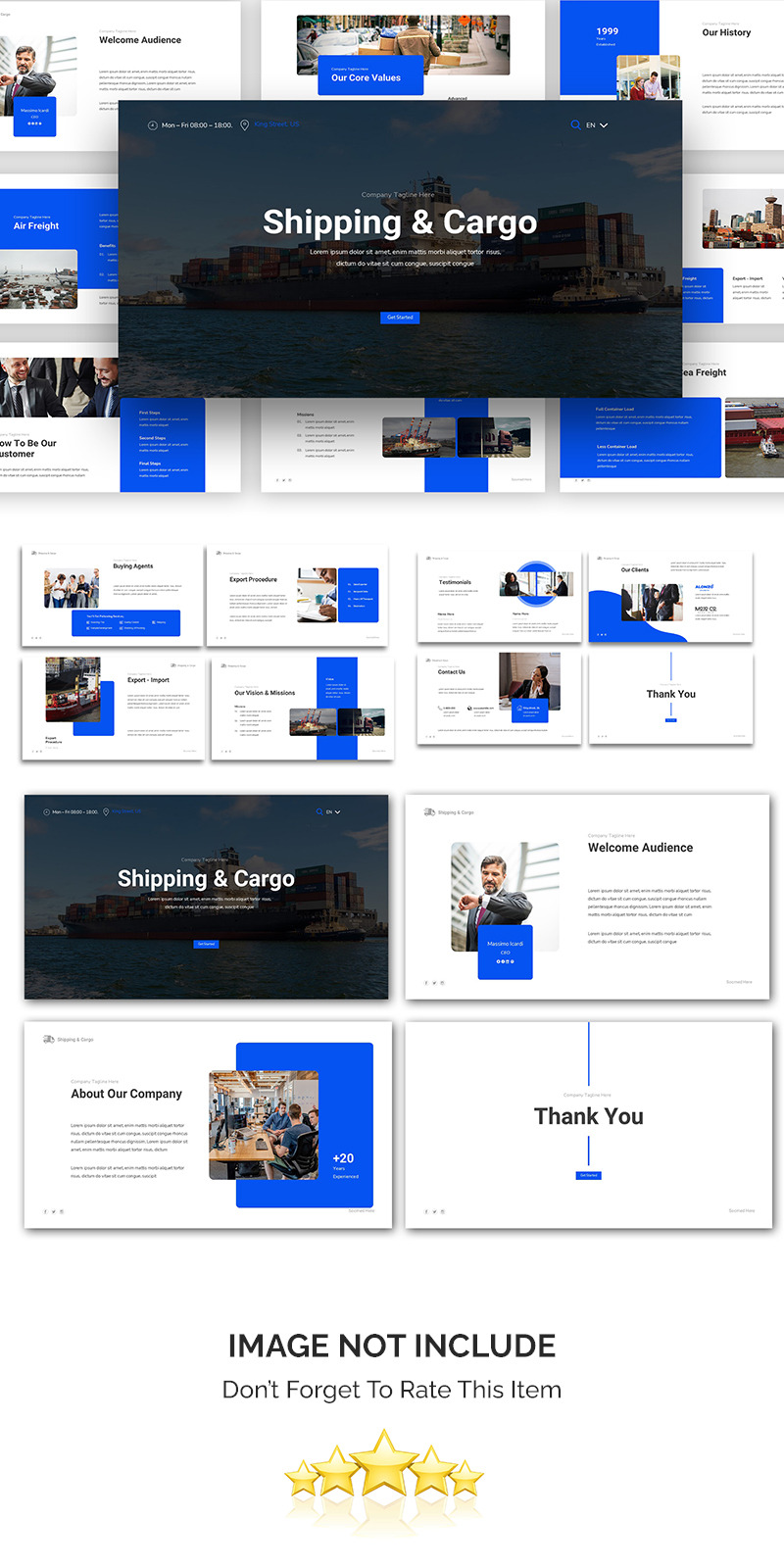 Shipping & Cargo Google Slides Template - TemplateMonster