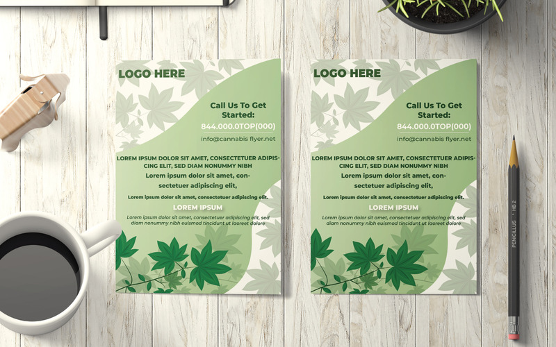 Cannabis Product Sale Flyer Template - TemplateMonster