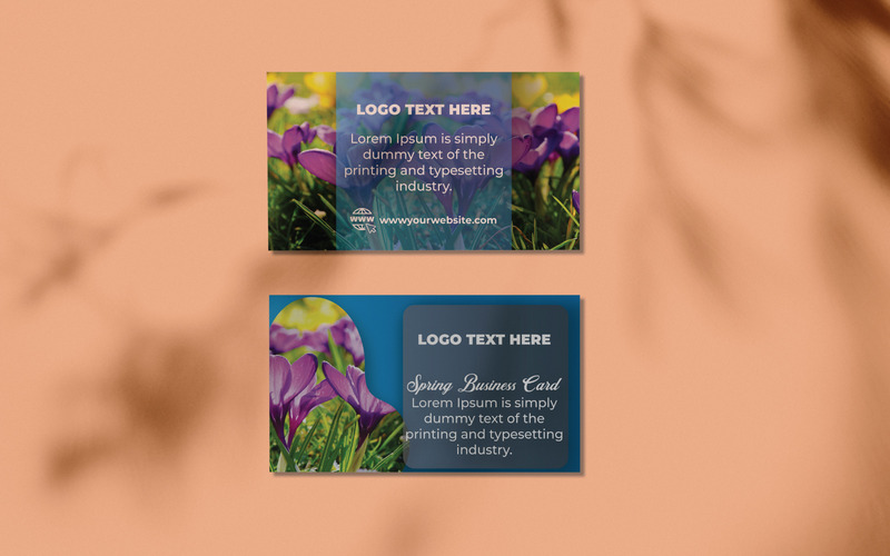 Creative Spring Business Card Design - TemplateMonster
