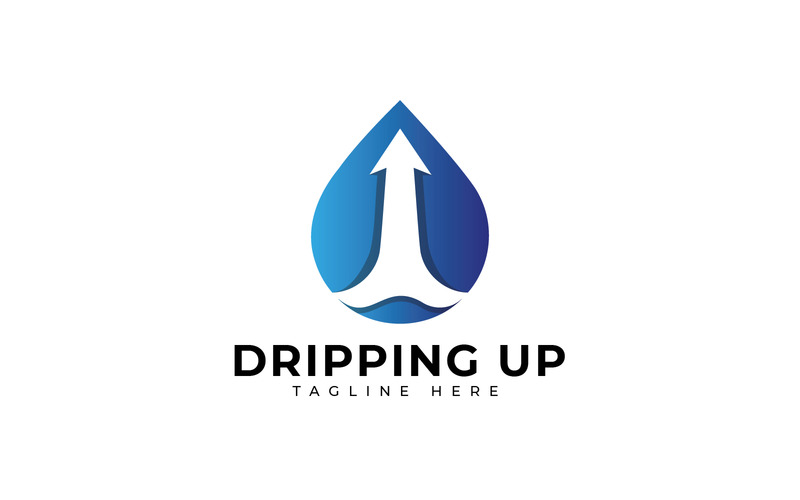 Dripping up logo design template #287261 - TemplateMonster
