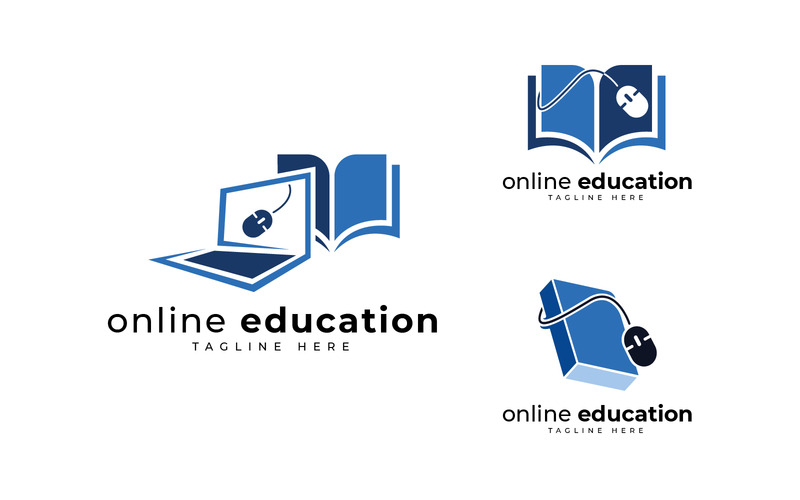 Online education logo design template - TemplateMonster