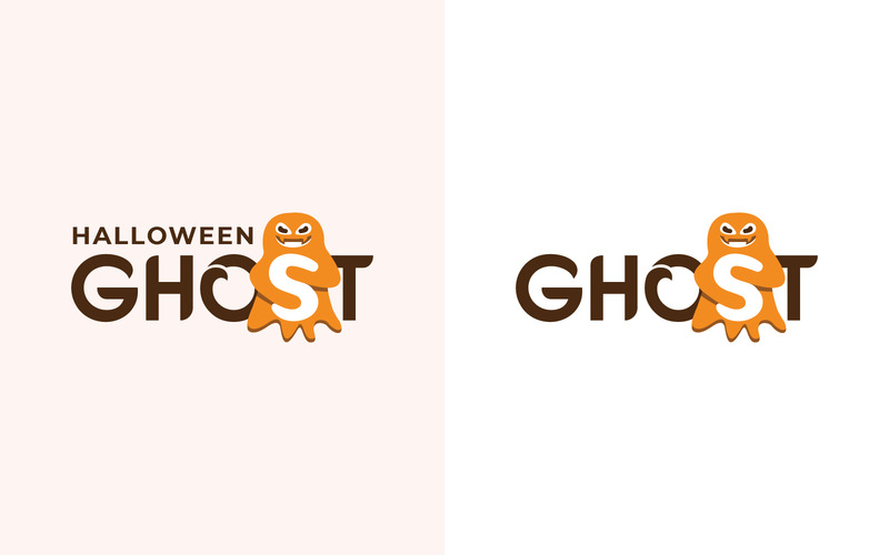 Halloween Ghost logo design template - TemplateMonster