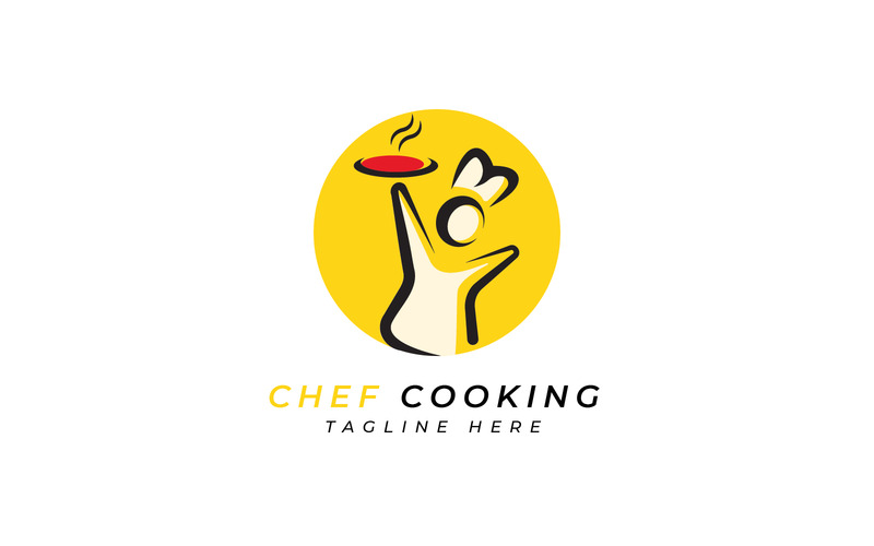 Chef logo design template for restaurants business