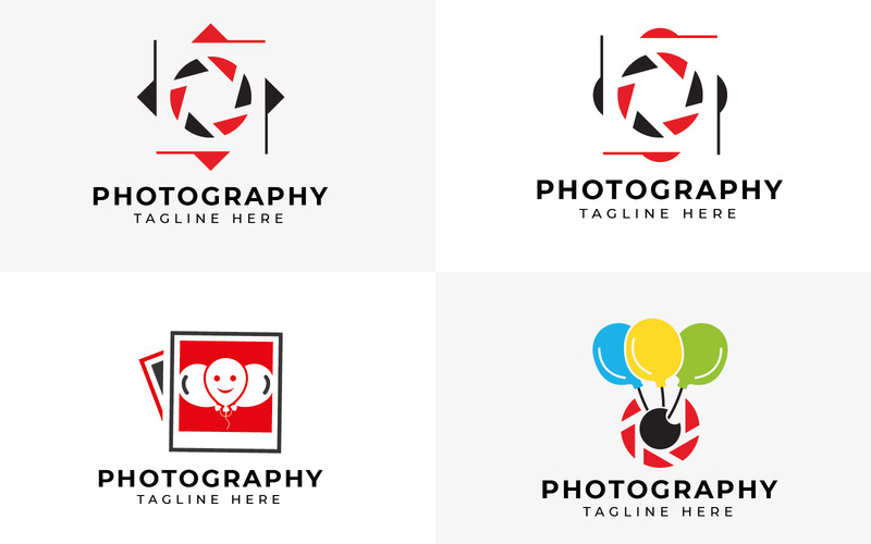 Photography logo design collection template - TemplateMonster