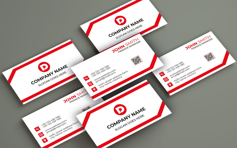 Decent Business Card Template #227897 - TemplateMonster