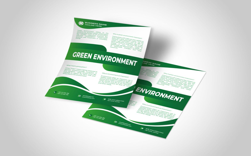 Green Environment Flyer Template #226783 - TemplateMonster