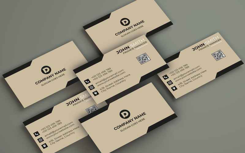 Decent Business Card Design Template - TemplateMonster
