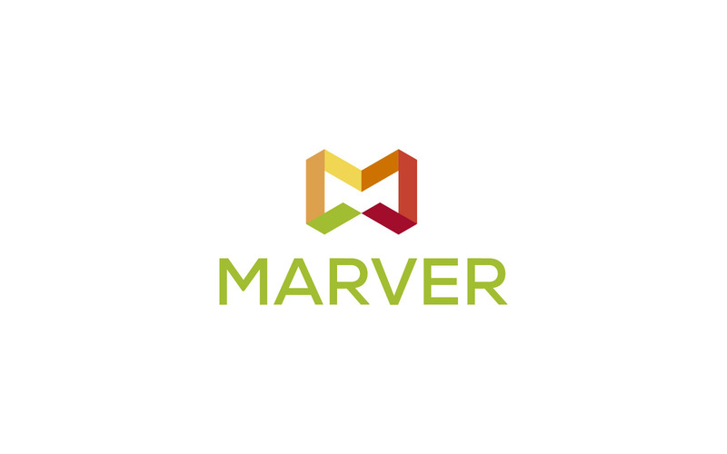 Marver M letter logo design template - TemplateMonster