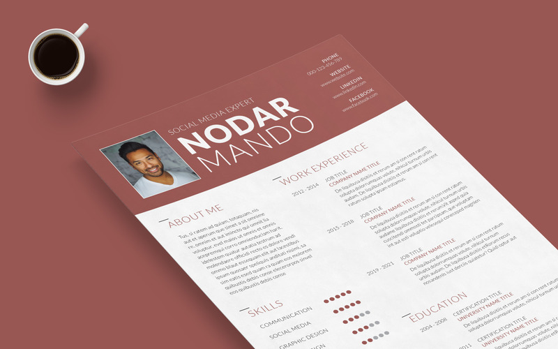 InDesign Resume + Cover Letter #225595 - TemplateMonster