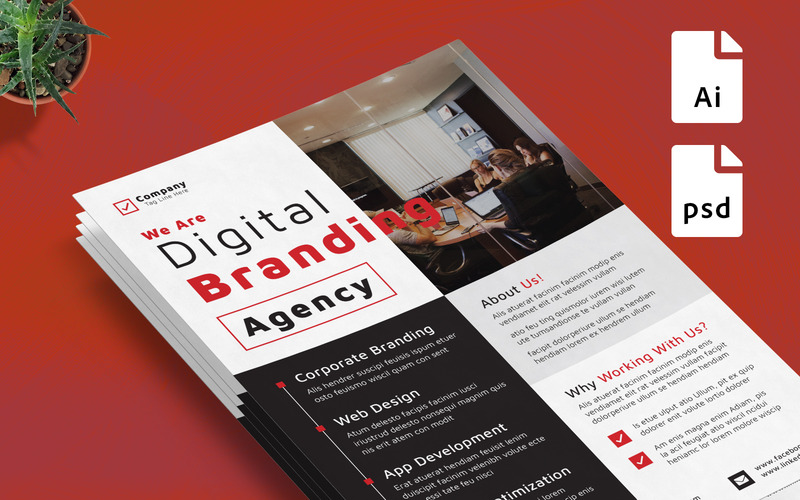 Professional Multipurpose Digital Branding Marketing Flyer Template