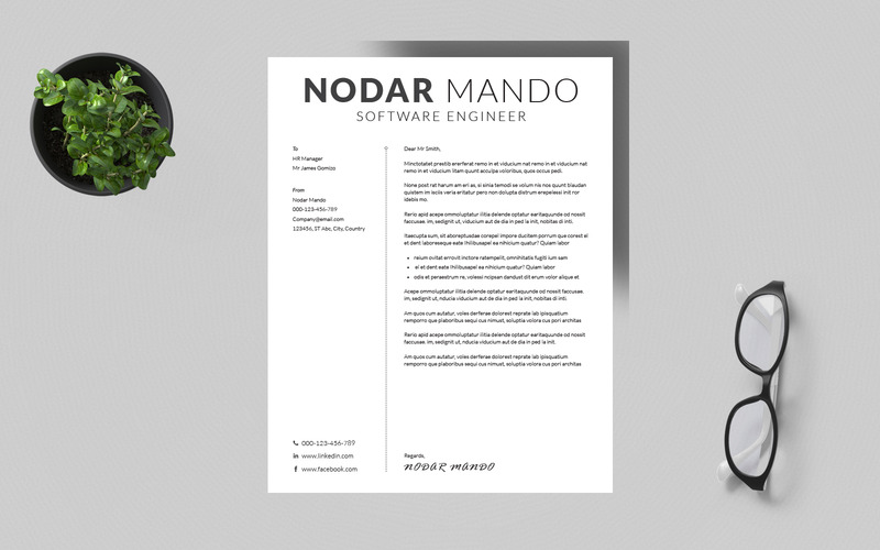 Clean Resume Design & Cover letter - TemplateMonster
