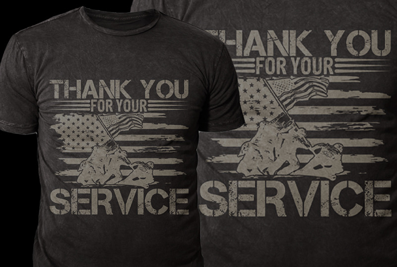 4th of july T-shirt design Thank you for your service
