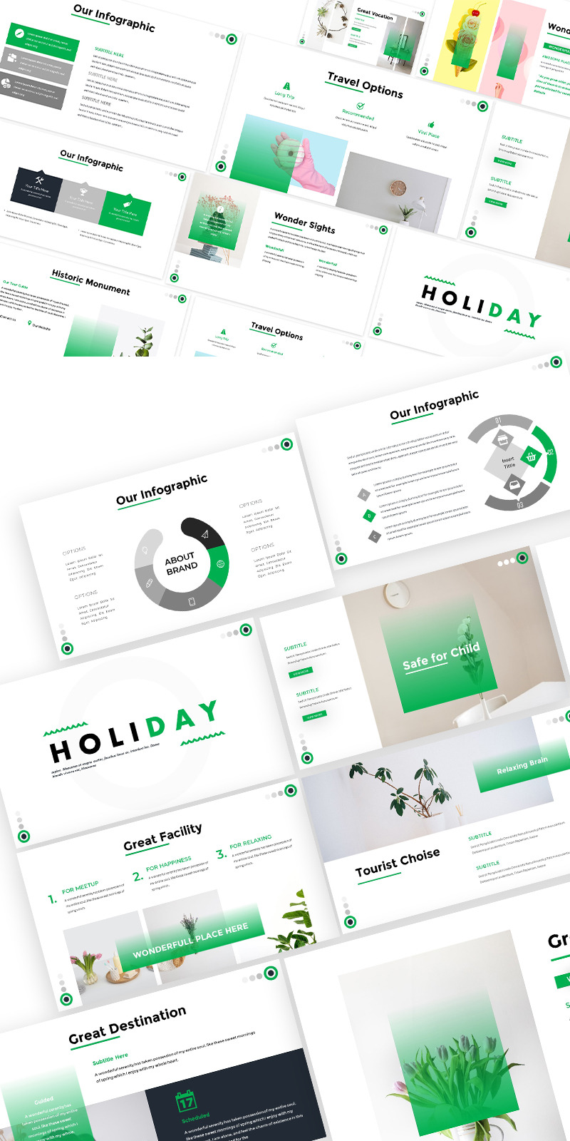 Modèle PowerPoint de vocation de vacances - TemplateMonster