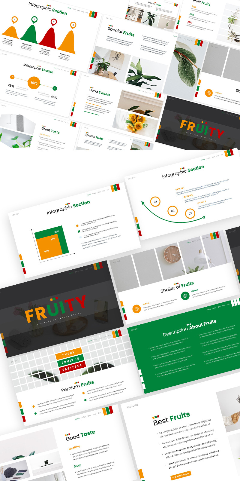 Fruity Powerpoint Template #251811 - TemplateMonster