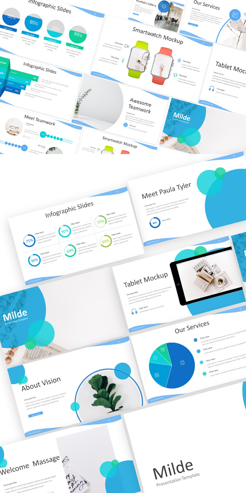 Modèle Powerpoint simple et léger #260562 - TemplateMonster