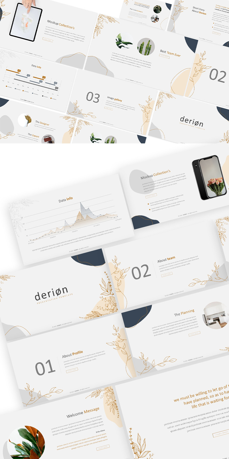 Modèle Powerpoint simple Derion #240867 - TemplateMonster