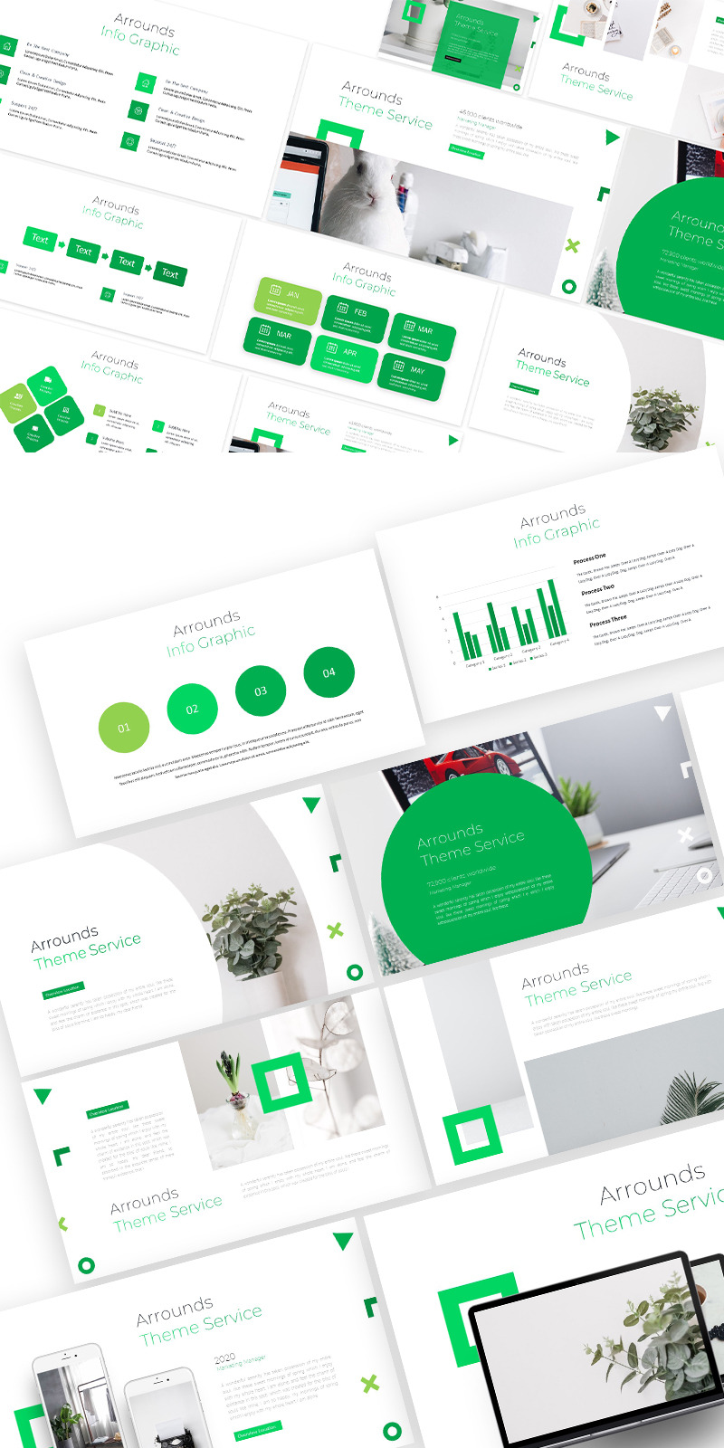 Modello di PowerPoint a tema intorno - TemplateMonster