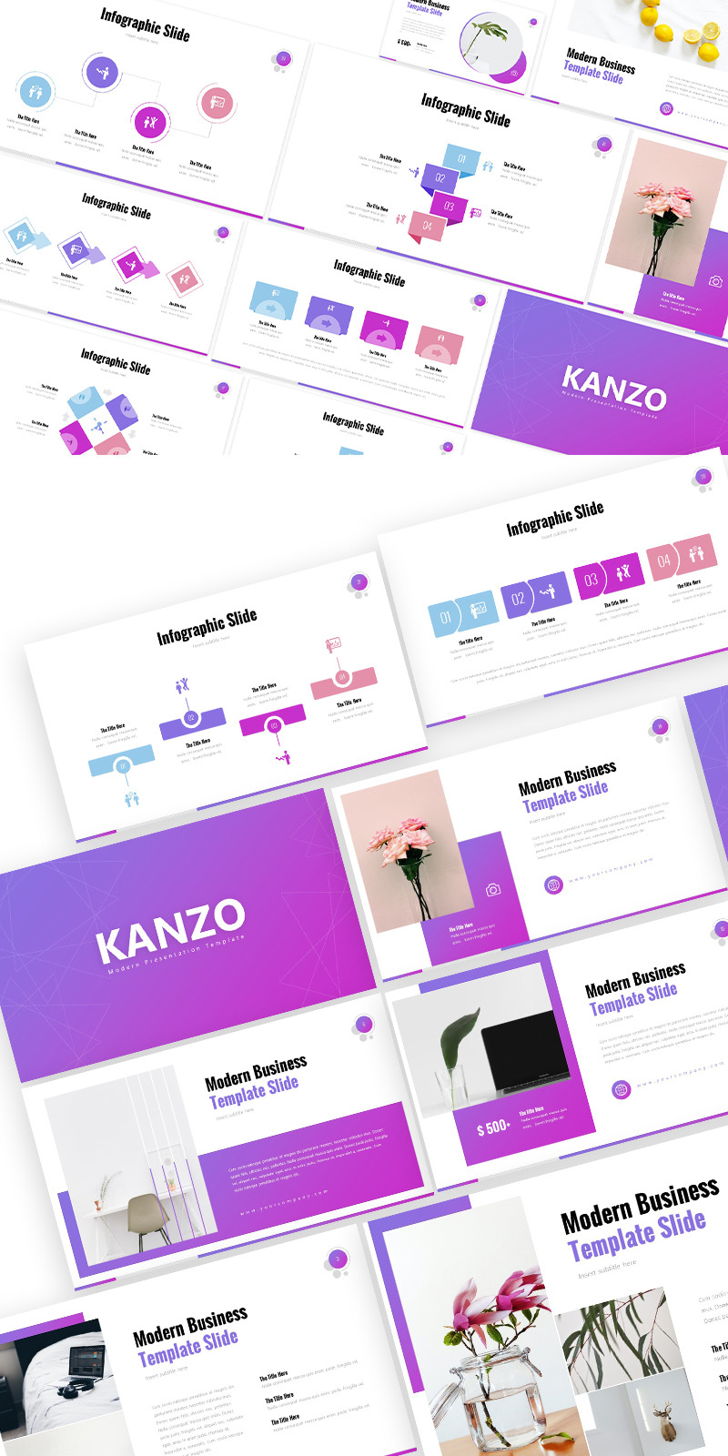 Modèle Powerpoint moderne Kanzo #302366 - TemplateMonster