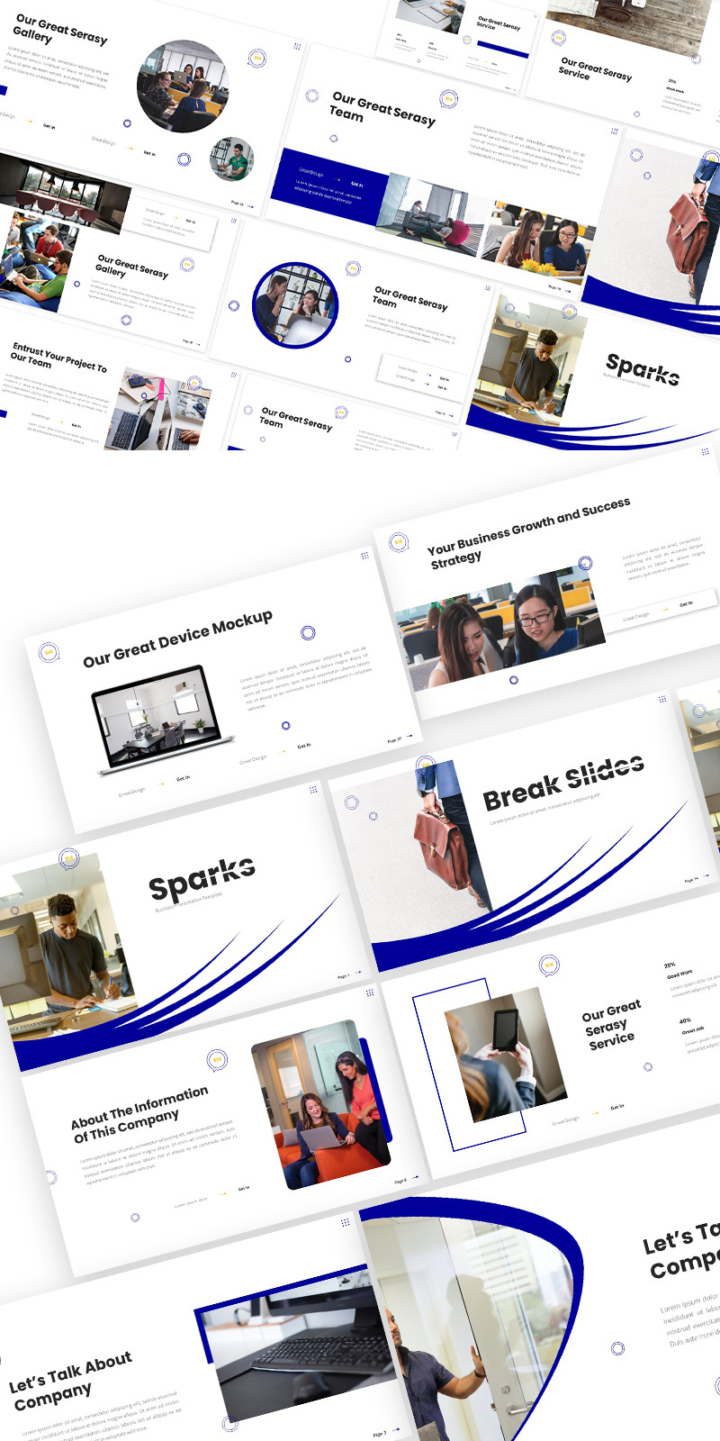 Modèle Powerpoint Sparks Business #342493 - TemplateMonster