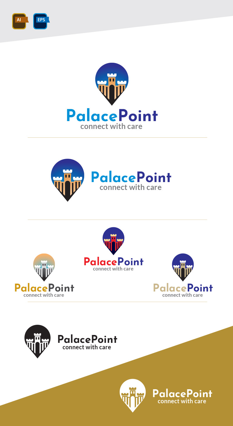 Palace Point Logo Design Template #207279 - TemplateMonster