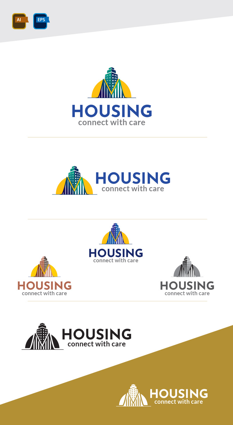 Housing Logo Design Template #207259 - TemplateMonster