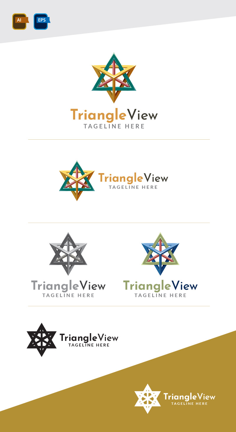 TRIANGLE VIEW Logo Design Template Vol 2 - TemplateMonster