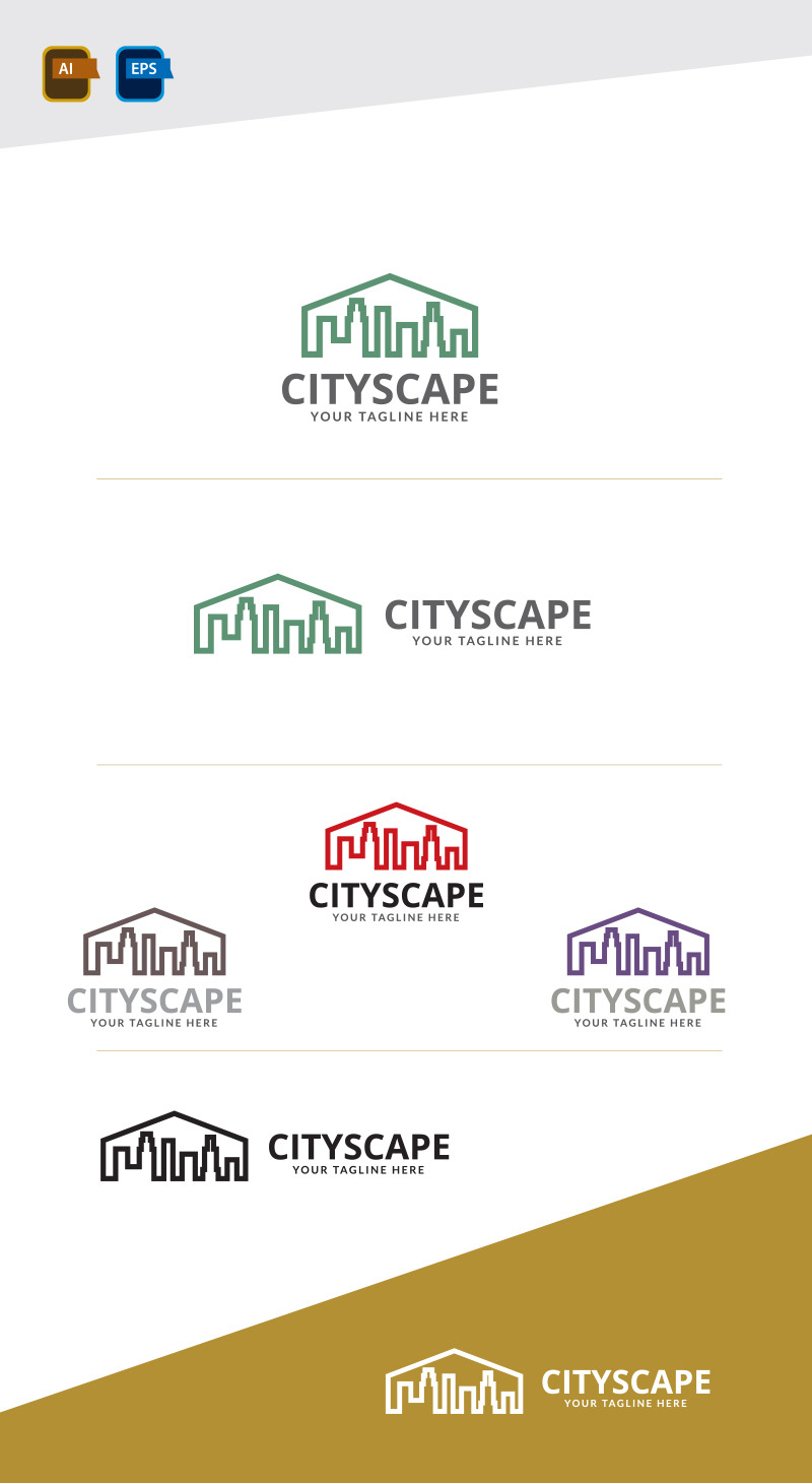 CITYSCAPE Logo Design Template ver 3 - TemplateMonster