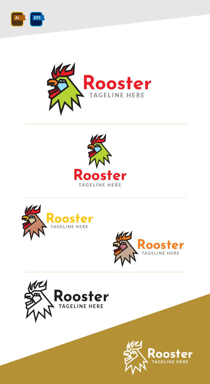 Rooster Logo Design Template Vol 5 #217536 - TemplateMonster