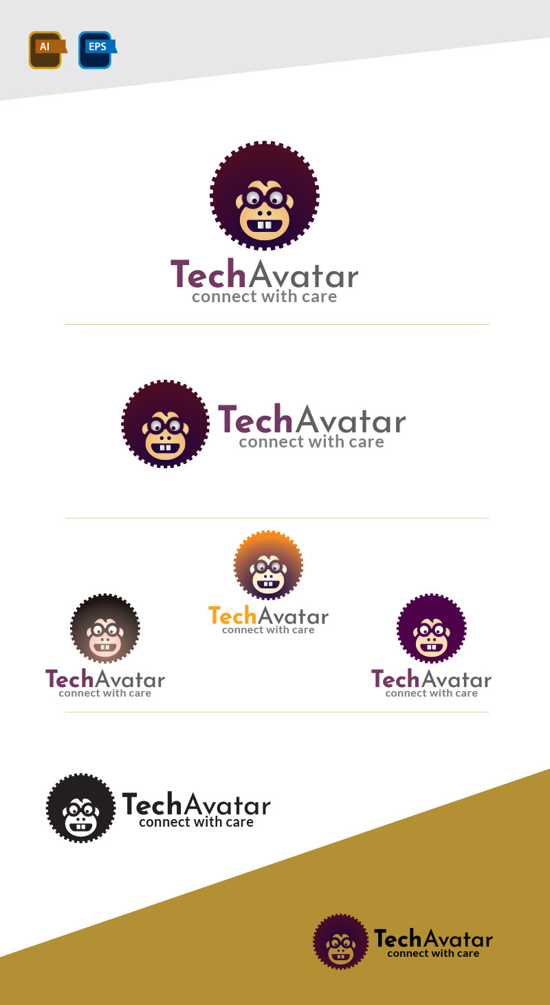 Tech Avatar Logo Design Template #207278 - TemplateMonster