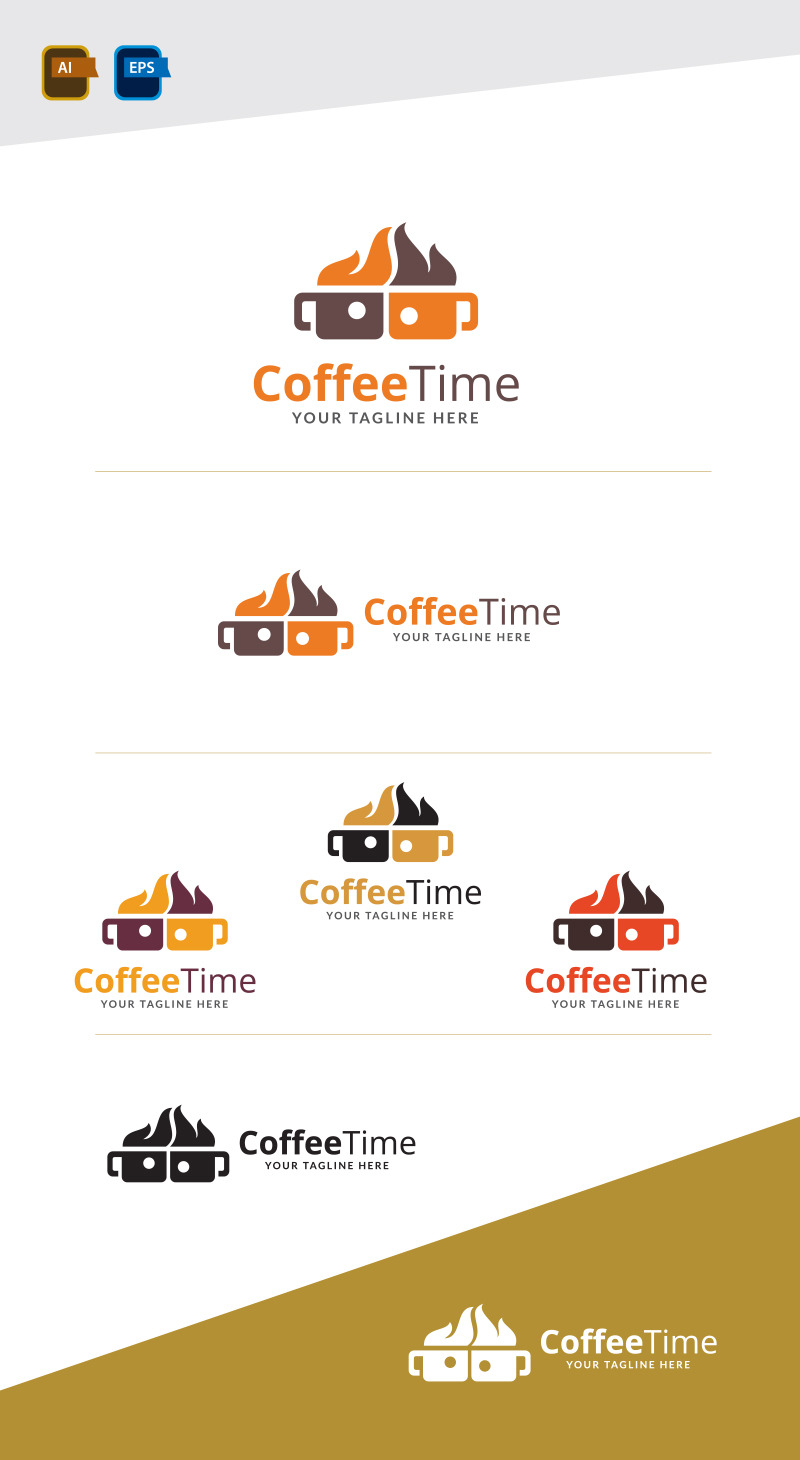 Coffee Time Logo Design Template #358862 - TemplateMonster