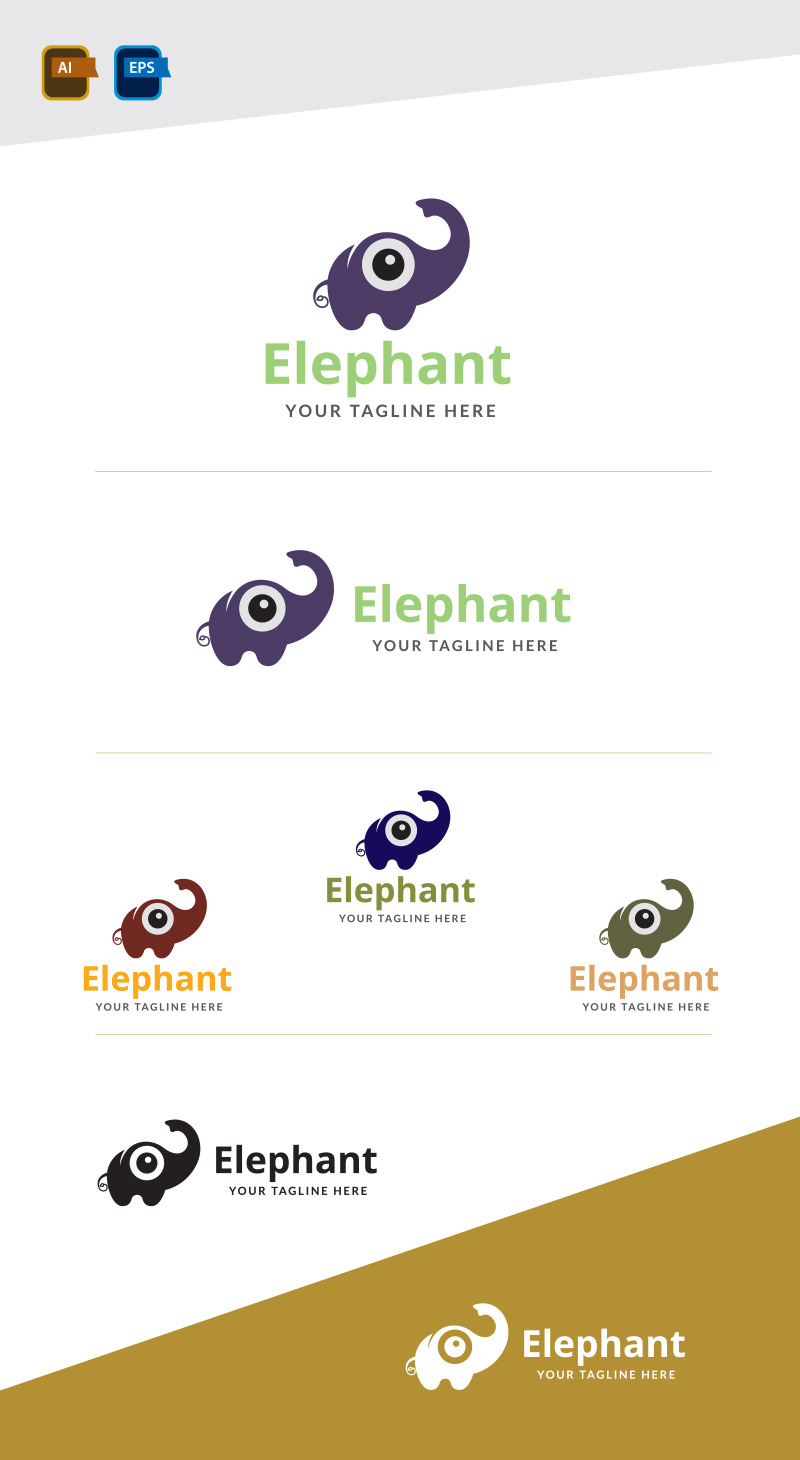 Elephant Logo Design Template Ver 3 #358947 - TemplateMonster