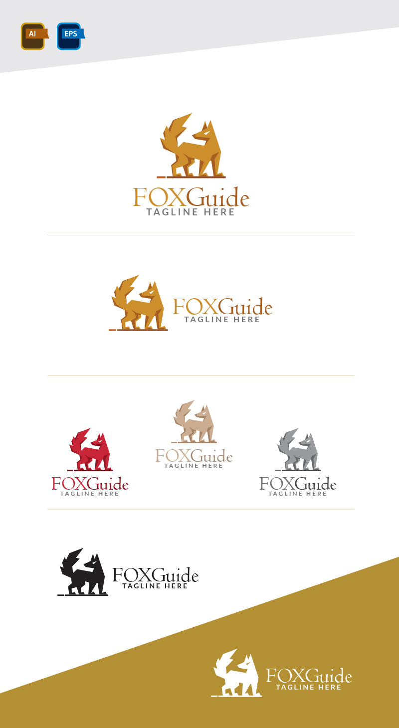 Fox Guide Logo Design Template #191644 - TemplateMonster