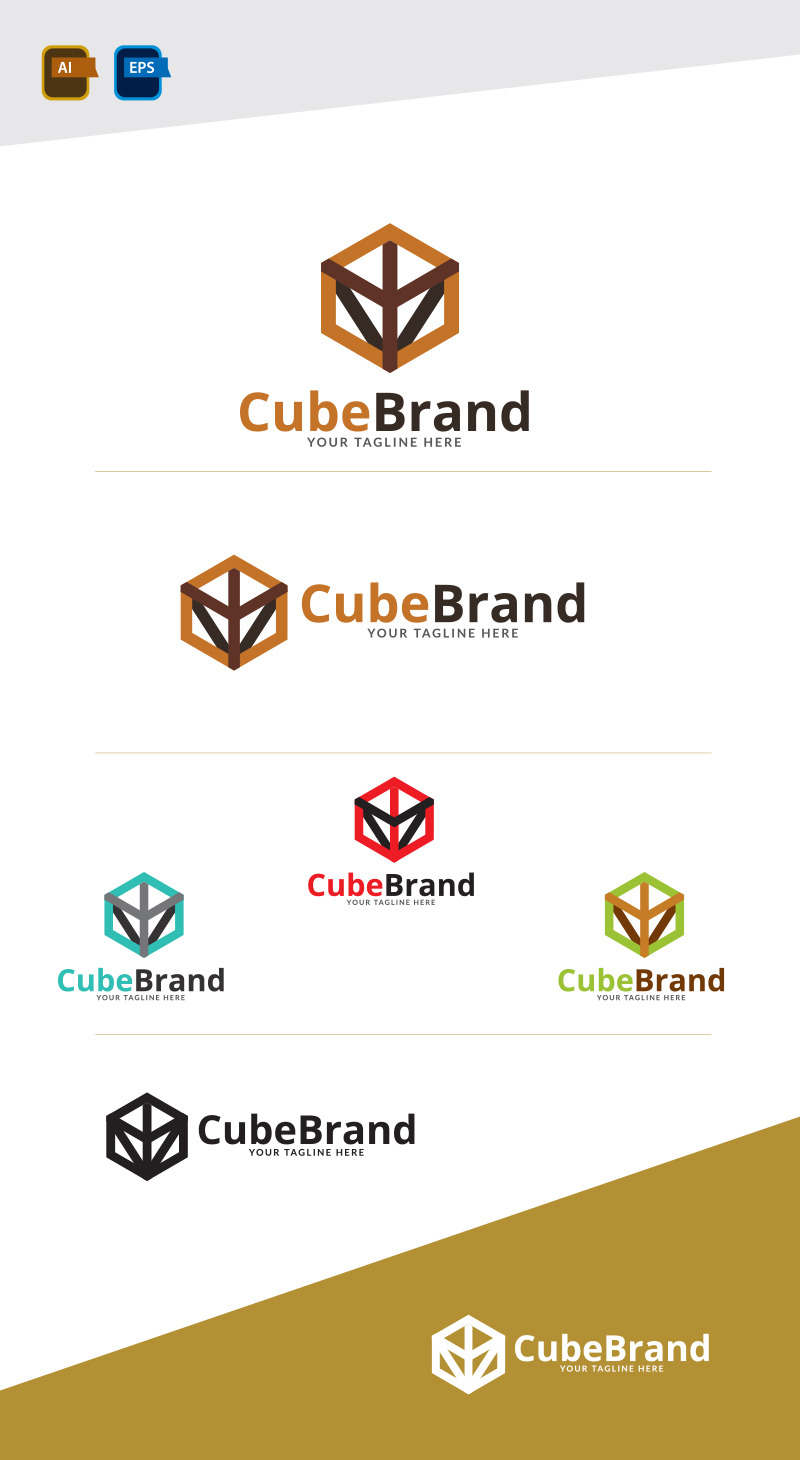 Cube Brand Logo Design Template #358859 - TemplateMonster