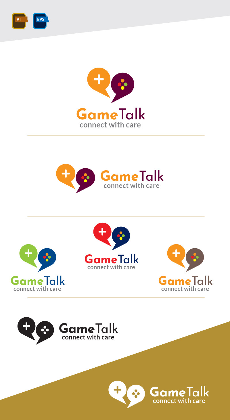 Game Talk Logo Design Template #207277 - TemplateMonster