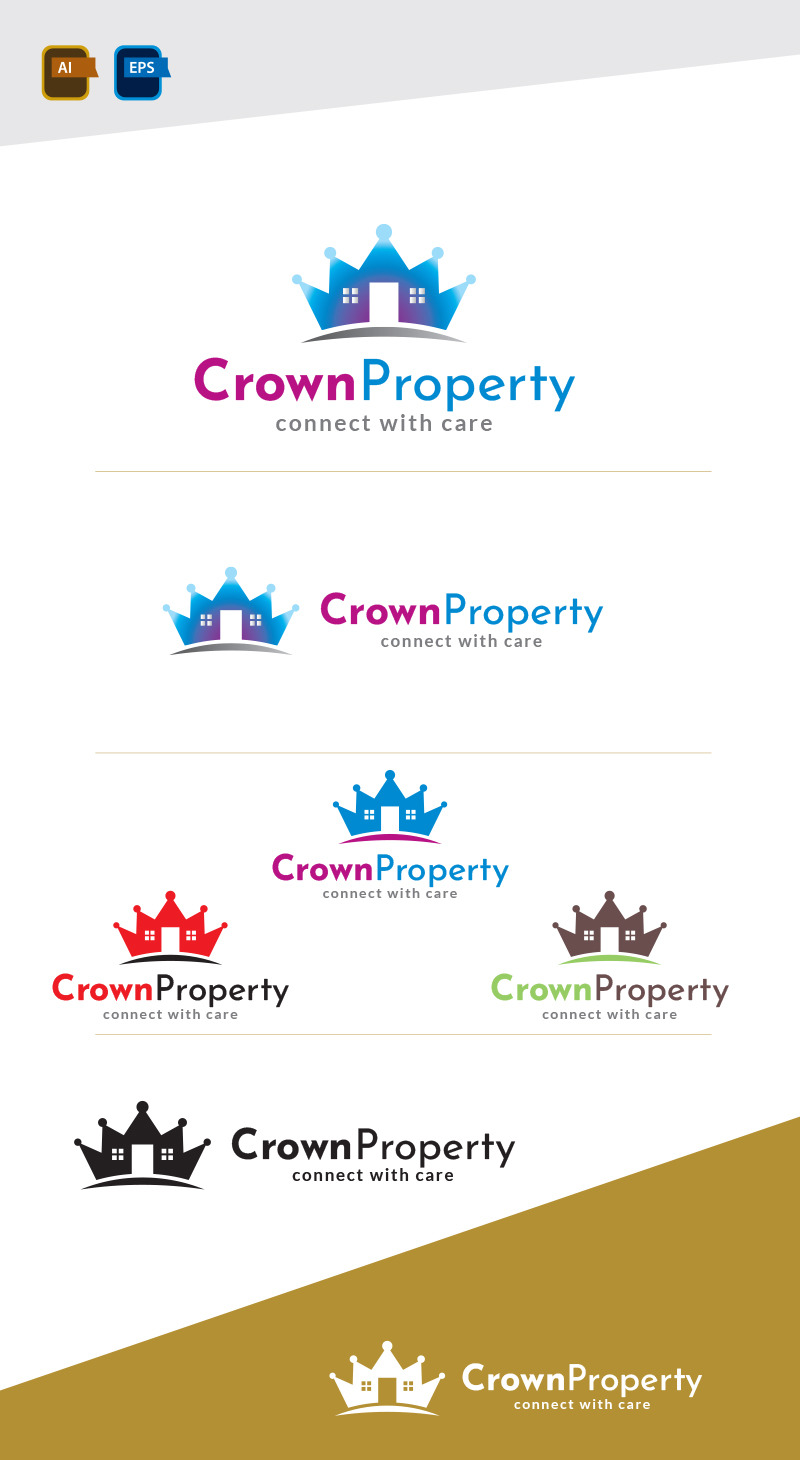 Crown Property Logo Design Template #210807 - TemplateMonster