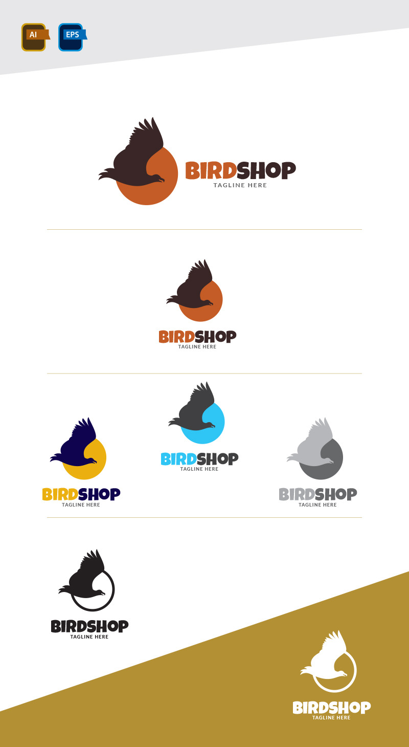 Bird Shop Logo Design Template #205153 - TemplateMonster