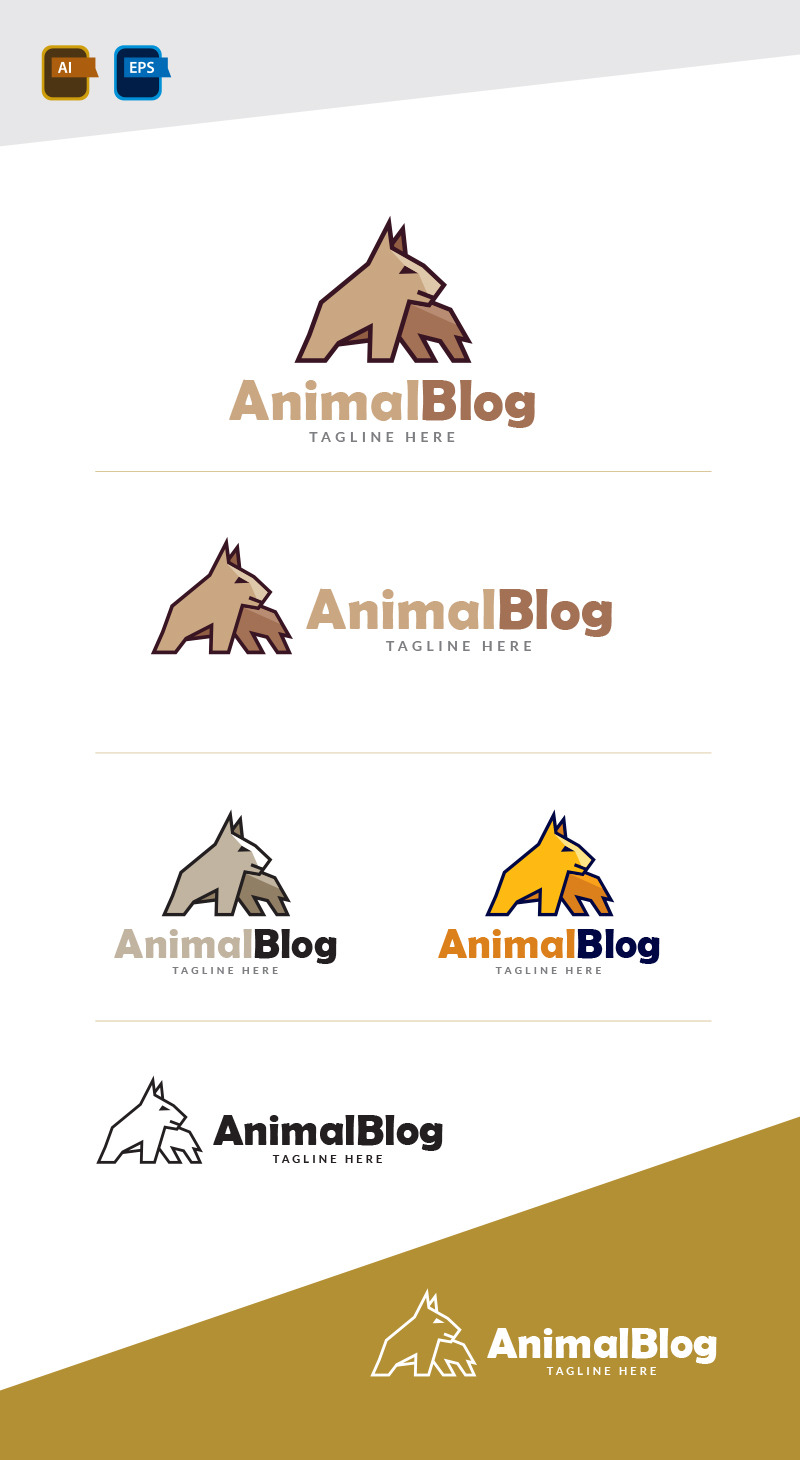 Animal Blog Logo Design Template #191615 - TemplateMonster