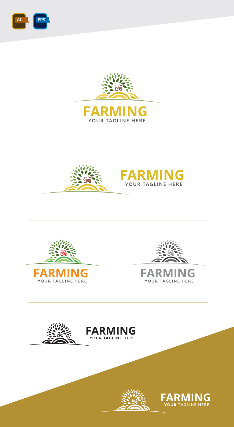 FARMING Logo Design Template #358853 - TemplateMonster
