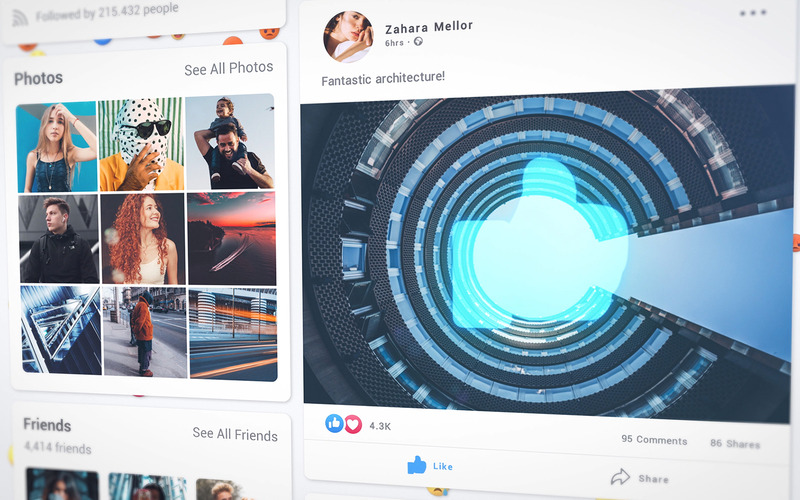 Facebook Social Media Intro #275122 - TemplateMonster