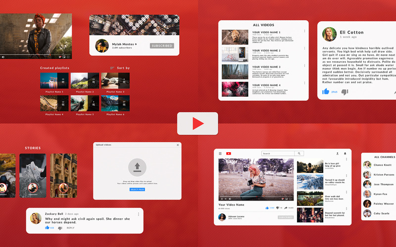 YouTube Social Media Elements #274897 - TemplateMonster
