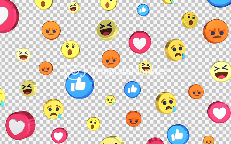 Social Media Emoji Background Loop Alpha 3 - TemplateMonster