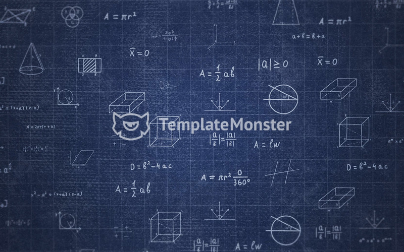Hand-Draw Math Formulas Blue 3 #273256 - TemplateMonster