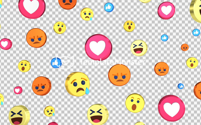 Social Media Emoji Background Loop Alpha 1 - TemplateMonster
