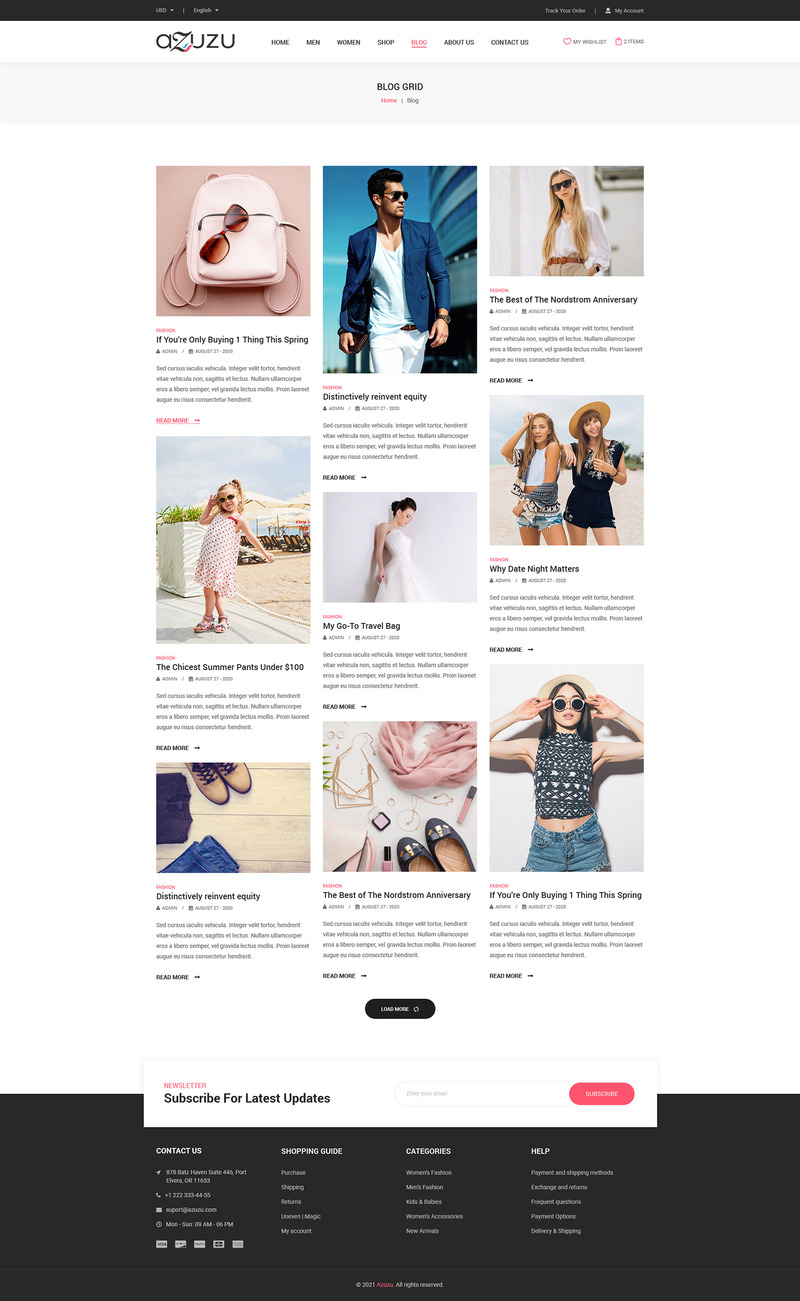 Azuzu eCommerce PSD Template #216128 - TemplateMonster