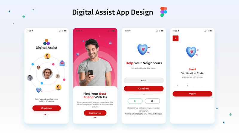 Free Digital Assistance App Design #395708 - TemplateMonster