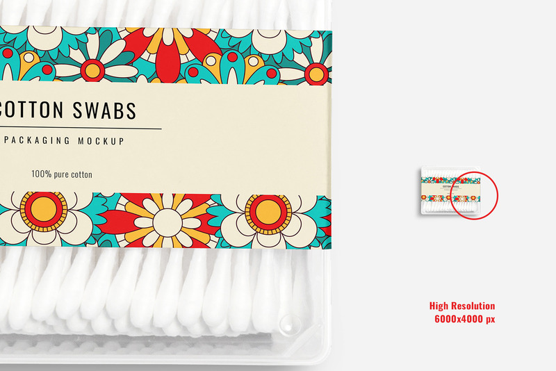 Cotton Swabs Pack Branding Mockup #247333 - TemplateMonster